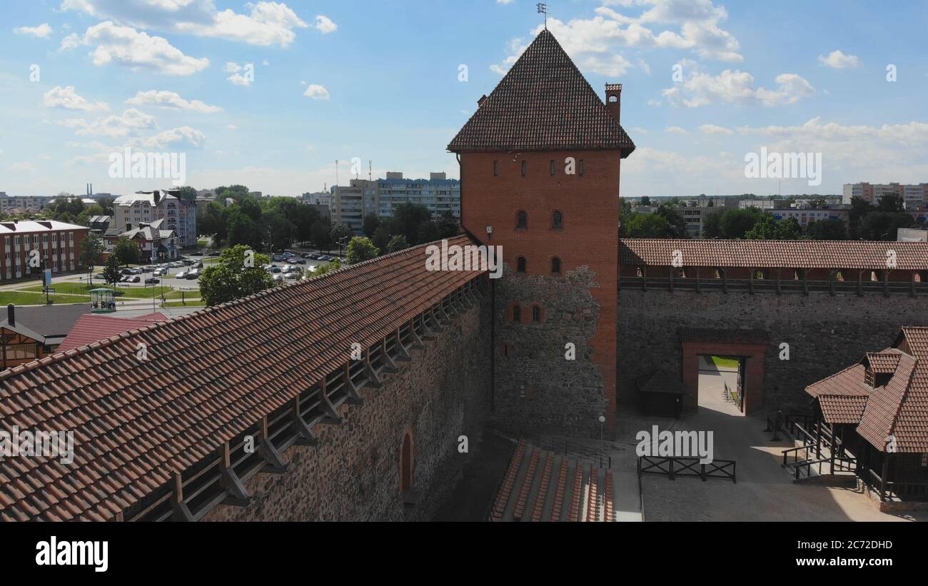 Aerial view of Lida Castle. The city of Lida. Belarus Stock Photo - Alamy