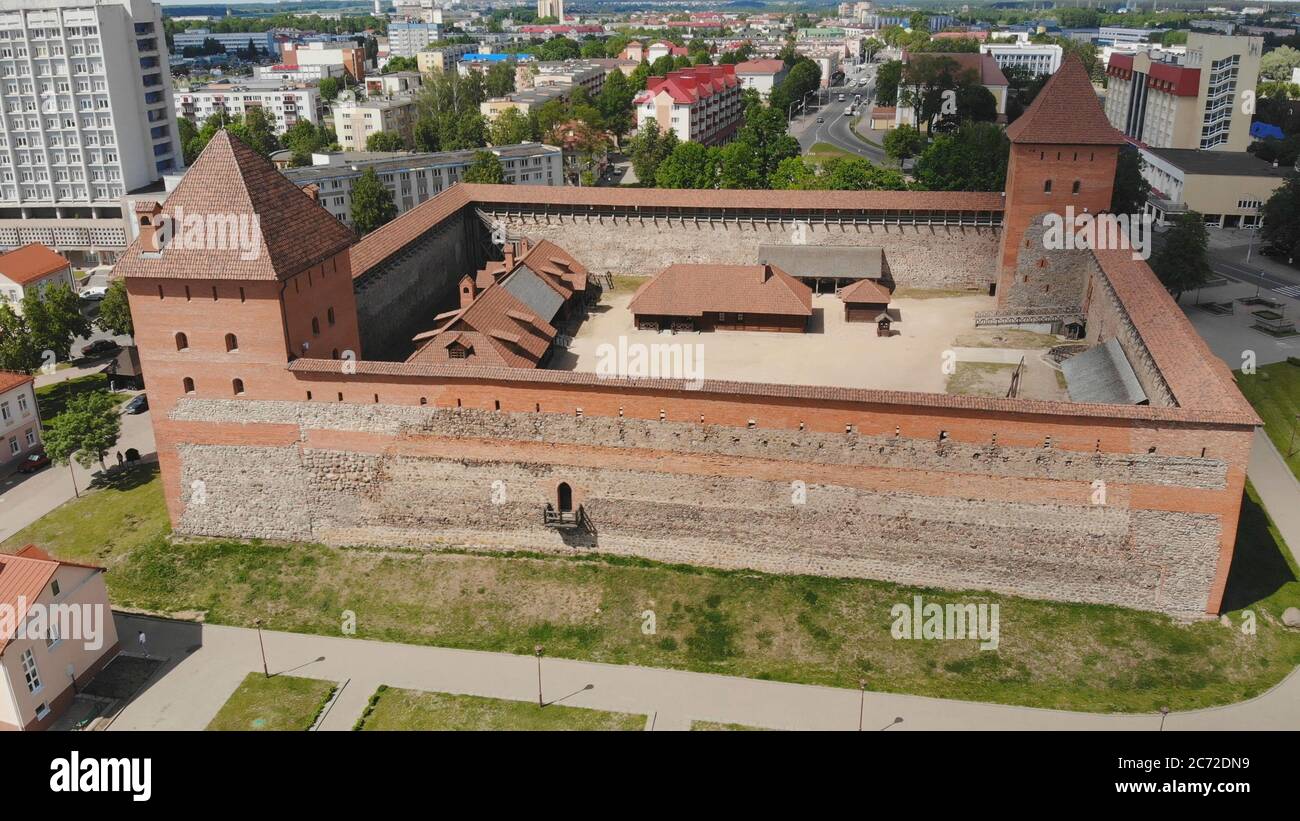 Aerial view of Lida Castle. The city of Lida. Belarus Stock Photo - Alamy