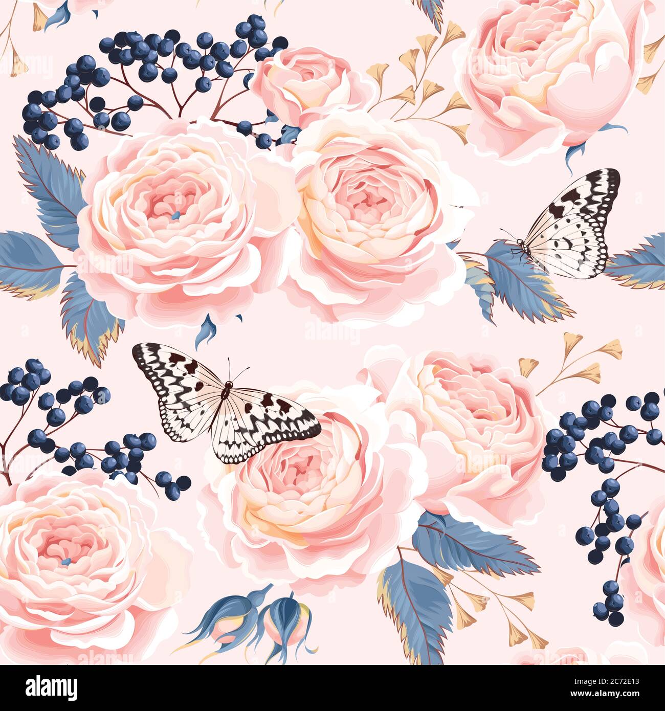 Seamless rose Stock Vector Images - Alamy