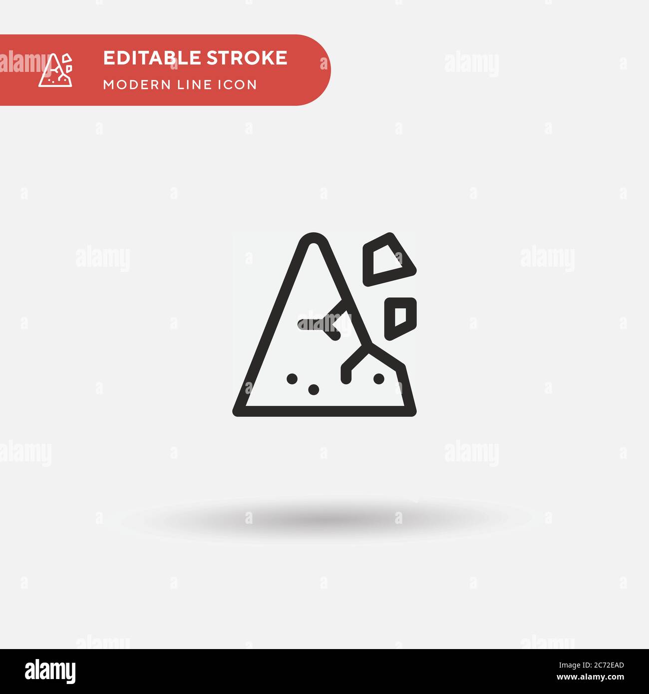 Landslide Simple vector icon. Illustration symbol design template for ...