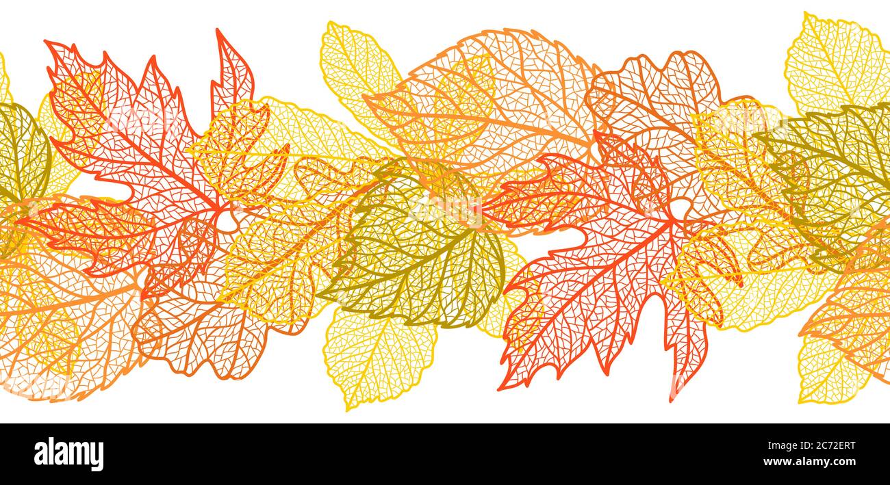 Seamless floral pattern with autumn foliage Stock Vector Image & Art ...