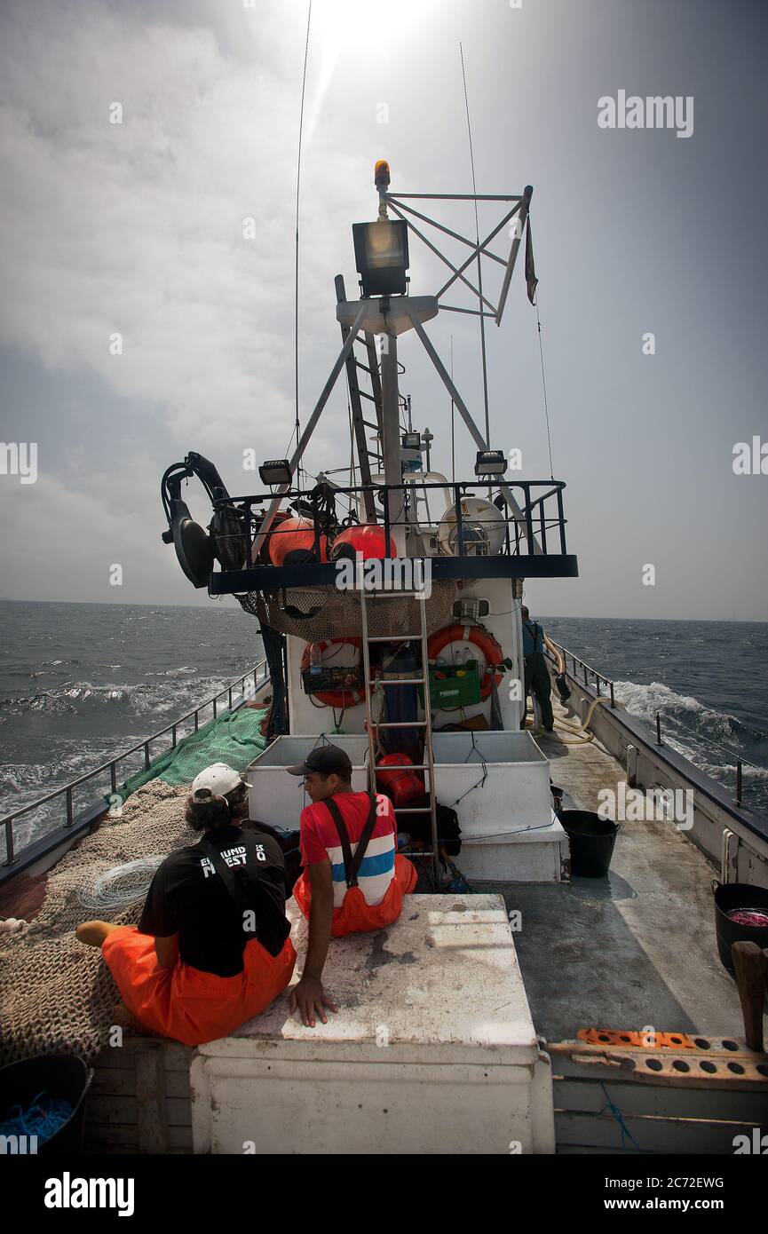 Antonio Gomez (a.k.a El Capi) and Mohammed, fishermen of the Fernandez ...