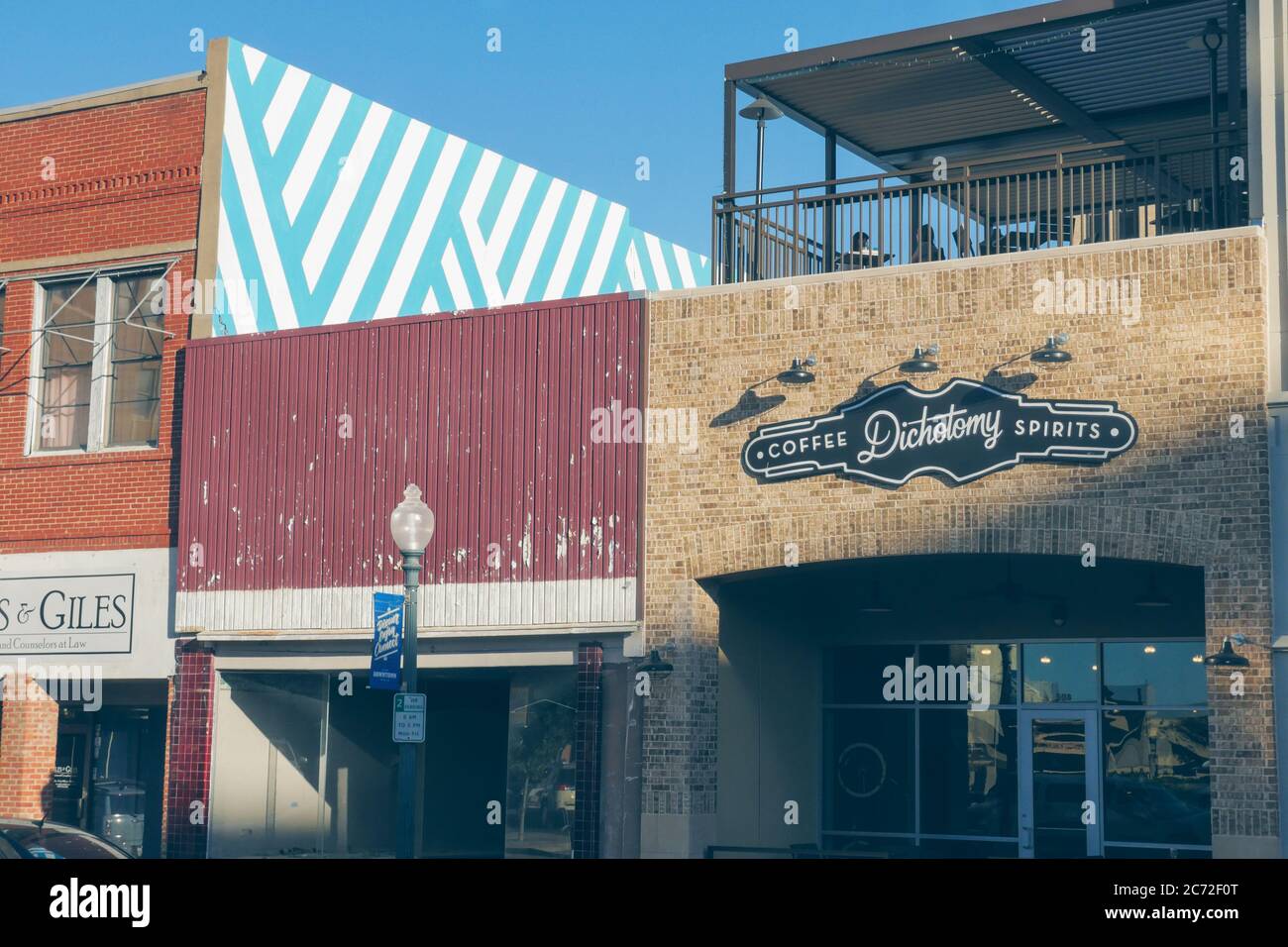 Coffee shop, city of Waco Texas USA Stock Photo - Alamy
