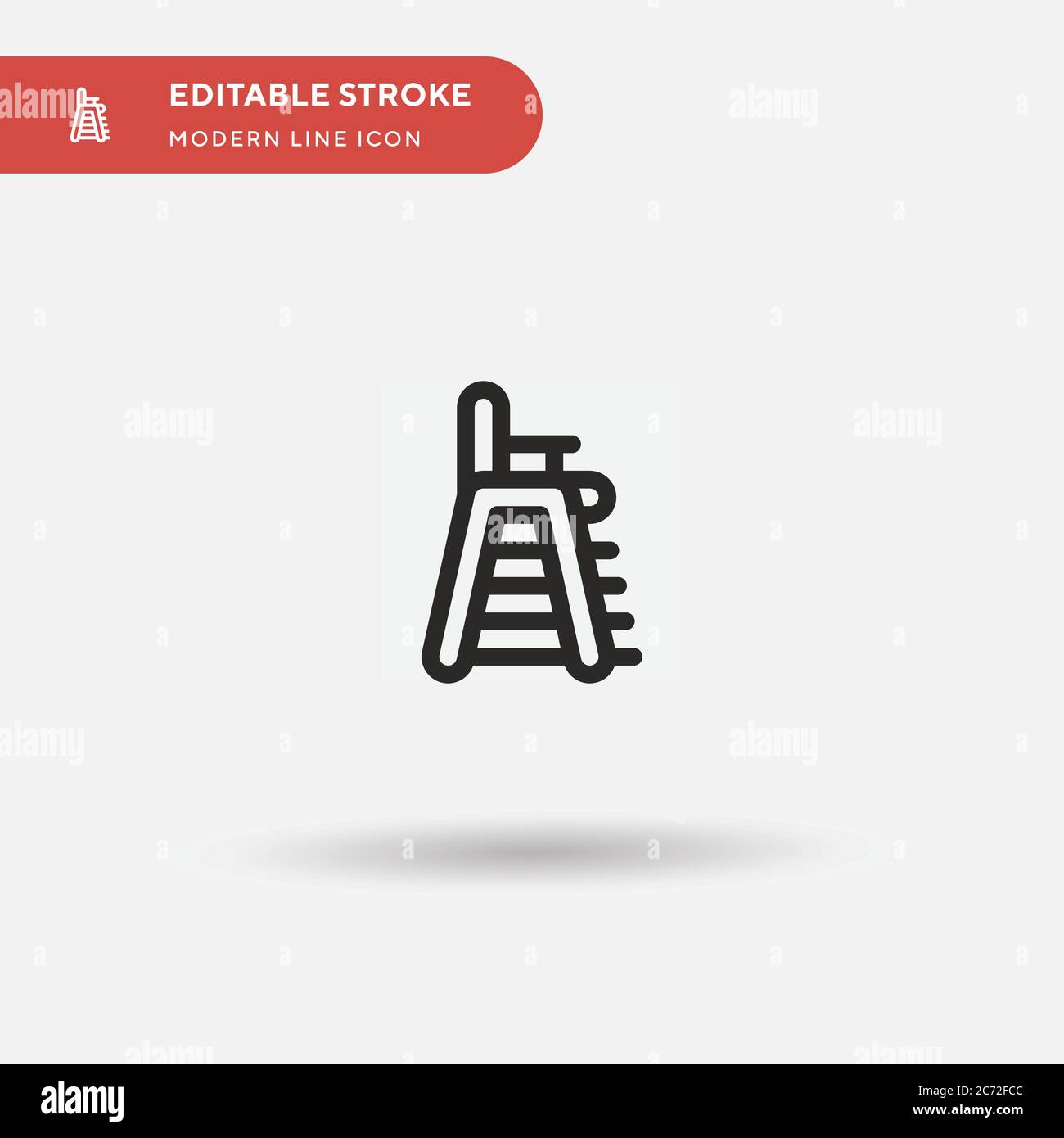 Lifeguard Chair Simple vector icon. Illustration symbol design template ...