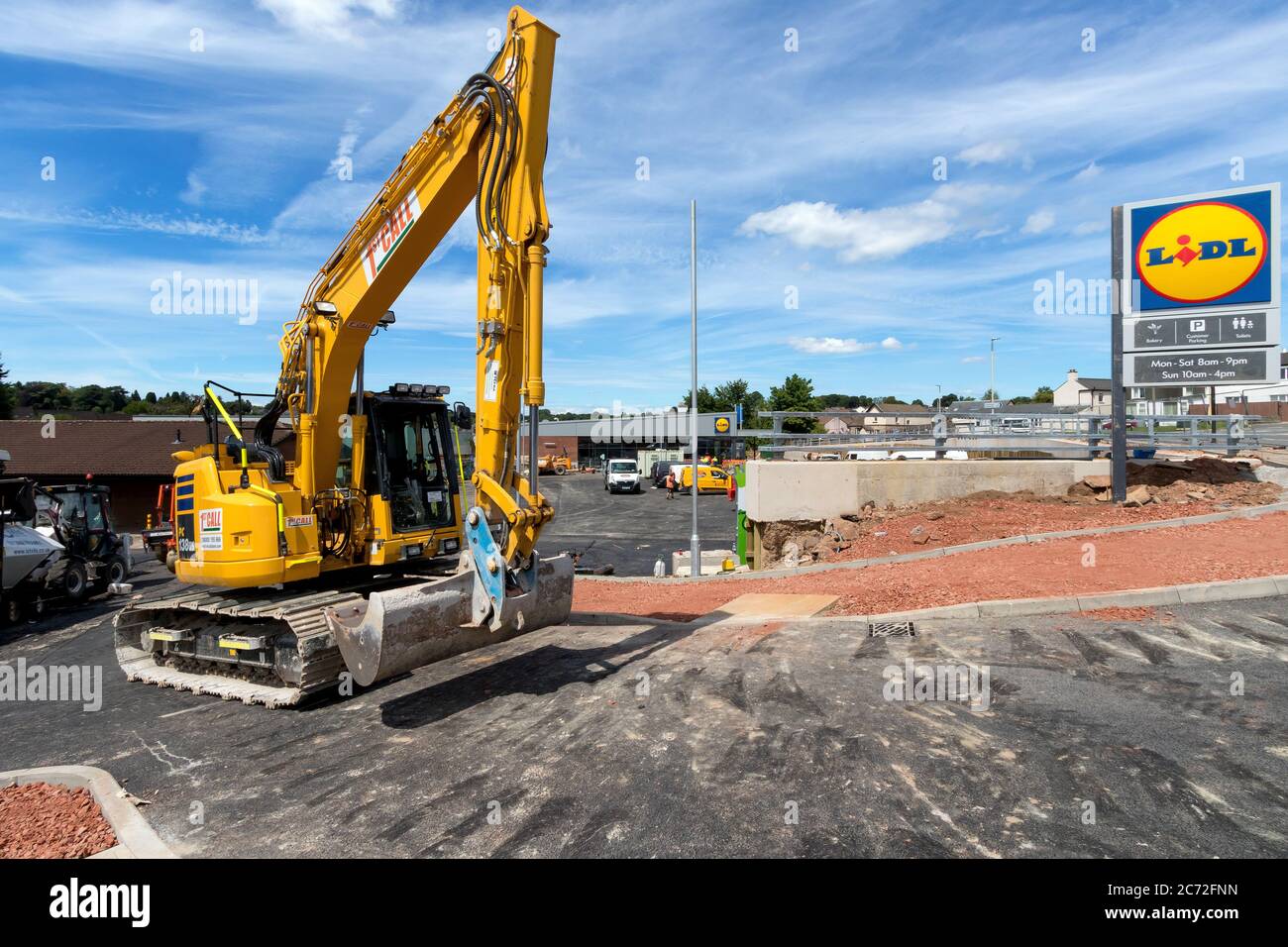 Lidl store construction, Coleford, Gloucestershire Stock Photo - Alamy