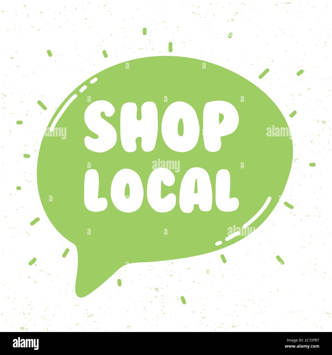 local shop campaign with lettering in speech bubble vector illustration ...