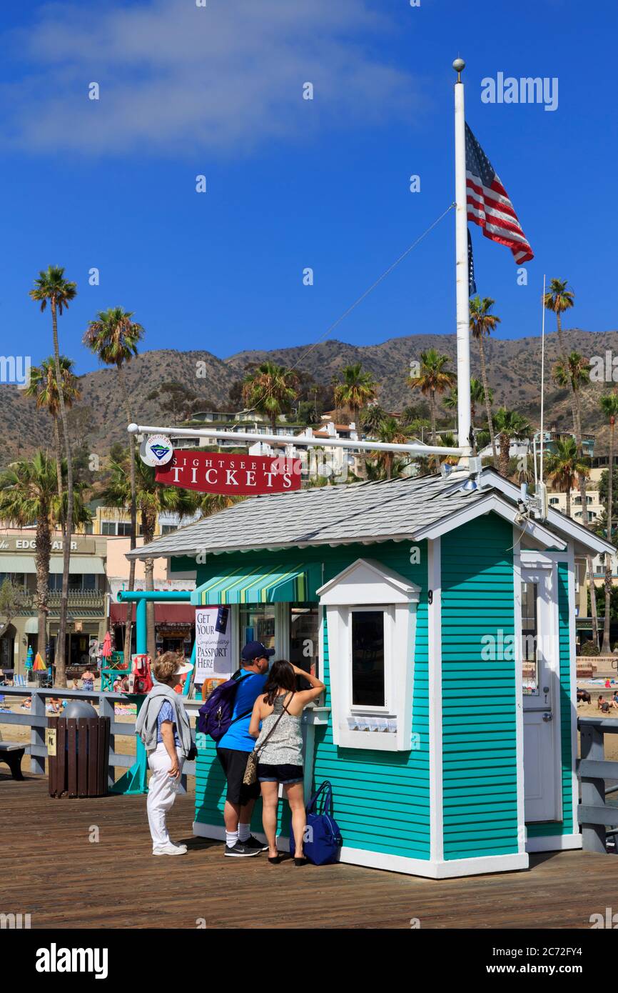 The Green Pier, Avalon City, Catalina Island, Orange County, California ...