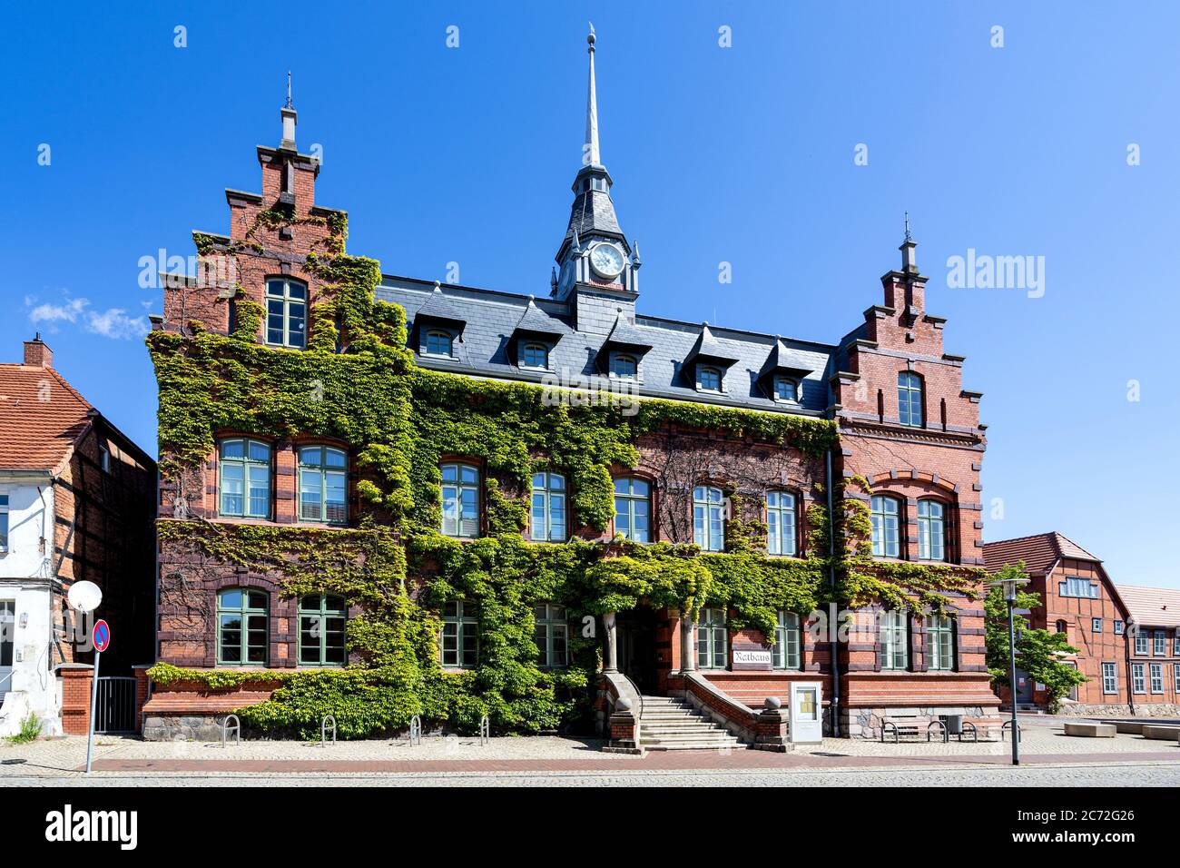 city hall in Plau am See, Germany Stock Photo - Alamy