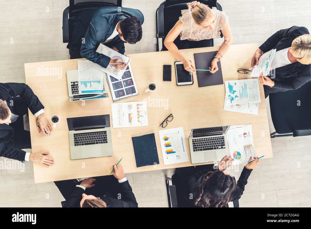 Business meeting from above indian hi-res stock photography and images ...