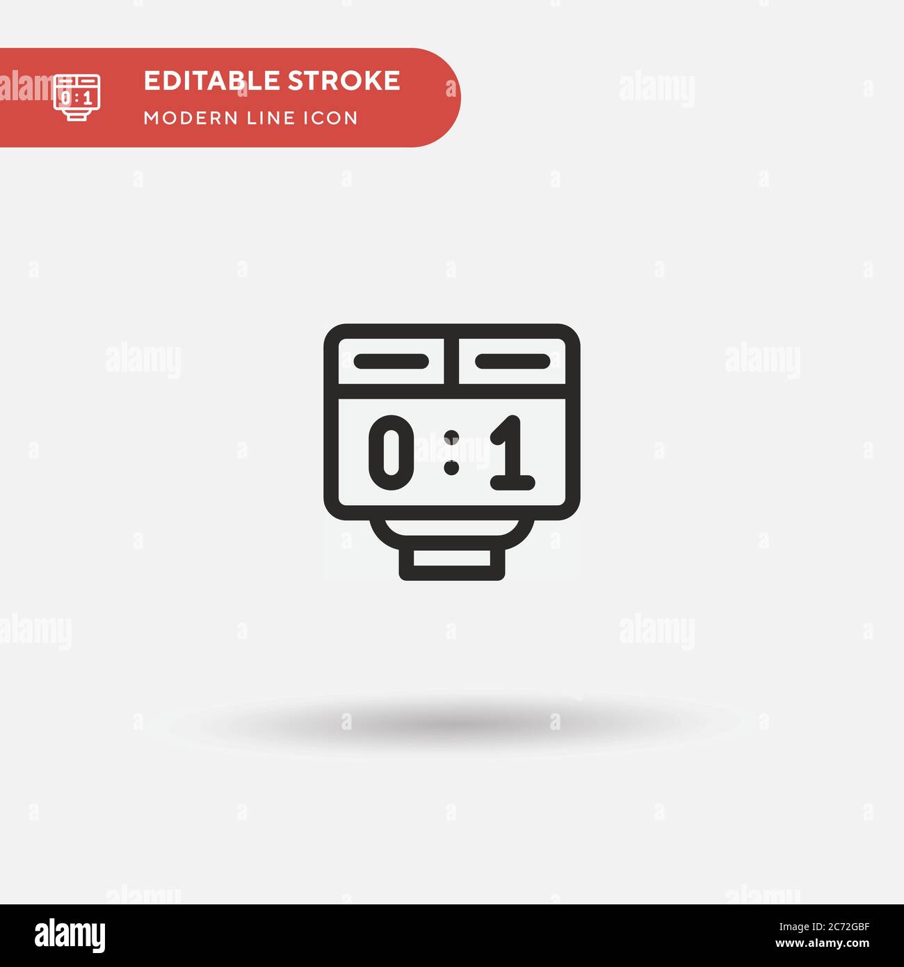 Scoreboard Simple vector icon. Illustration symbol design template for ...