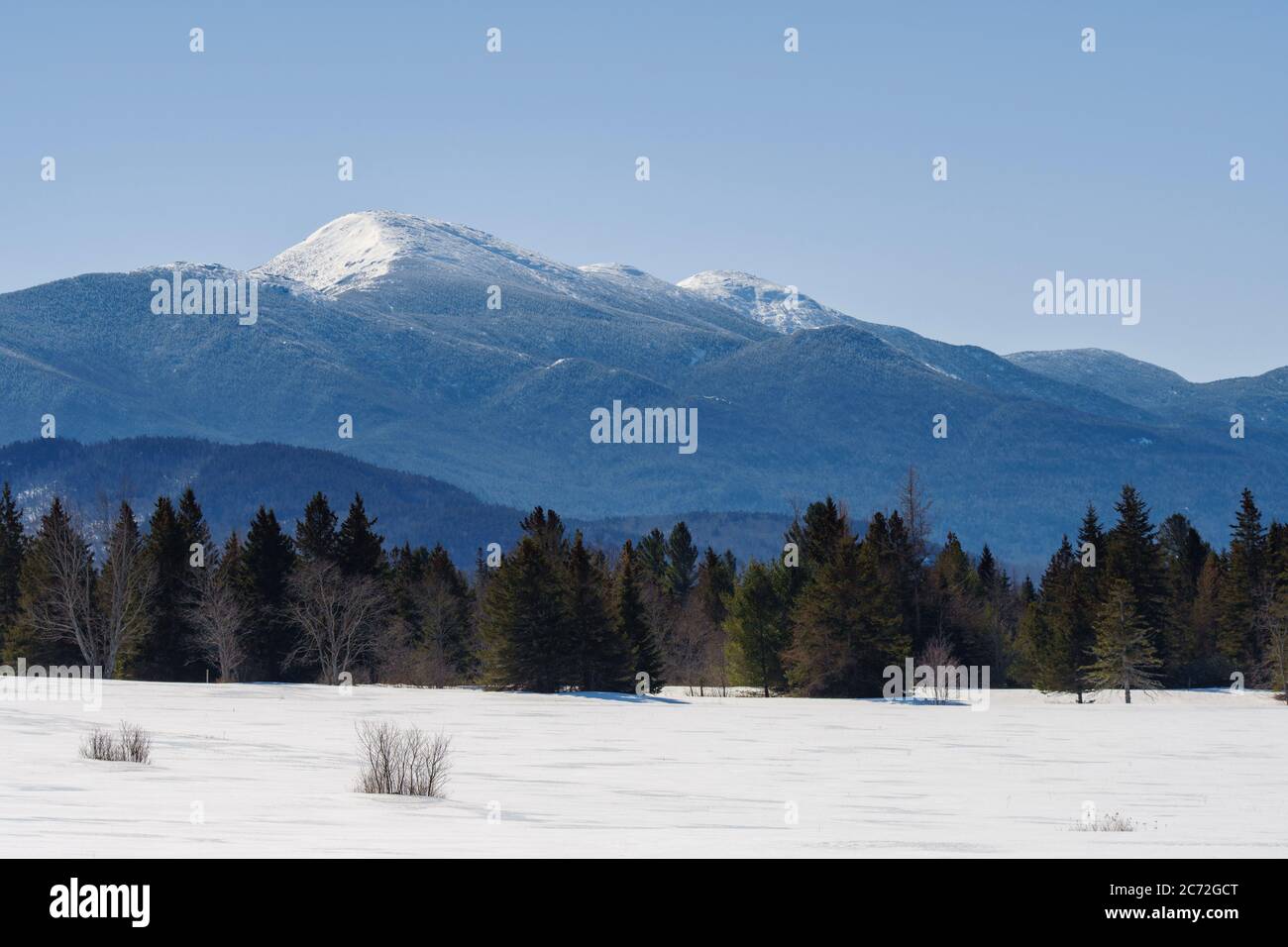 Snow covered, Treeline, Algonquin Peak,MacIntyre Range, Adirondack ...