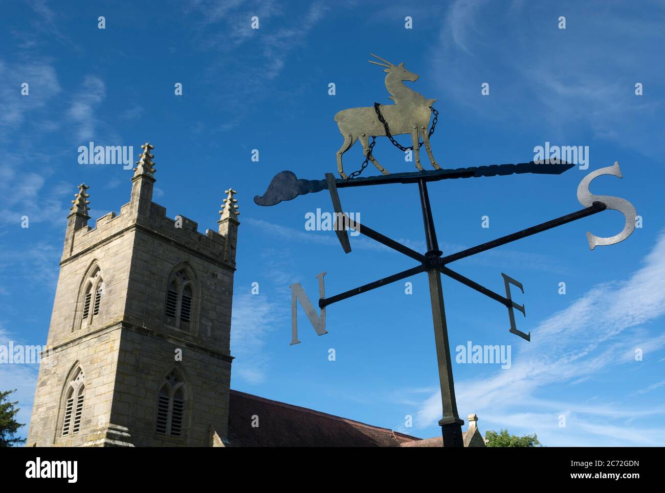 Church with weather vane hi-res stock photography and images - Alamy