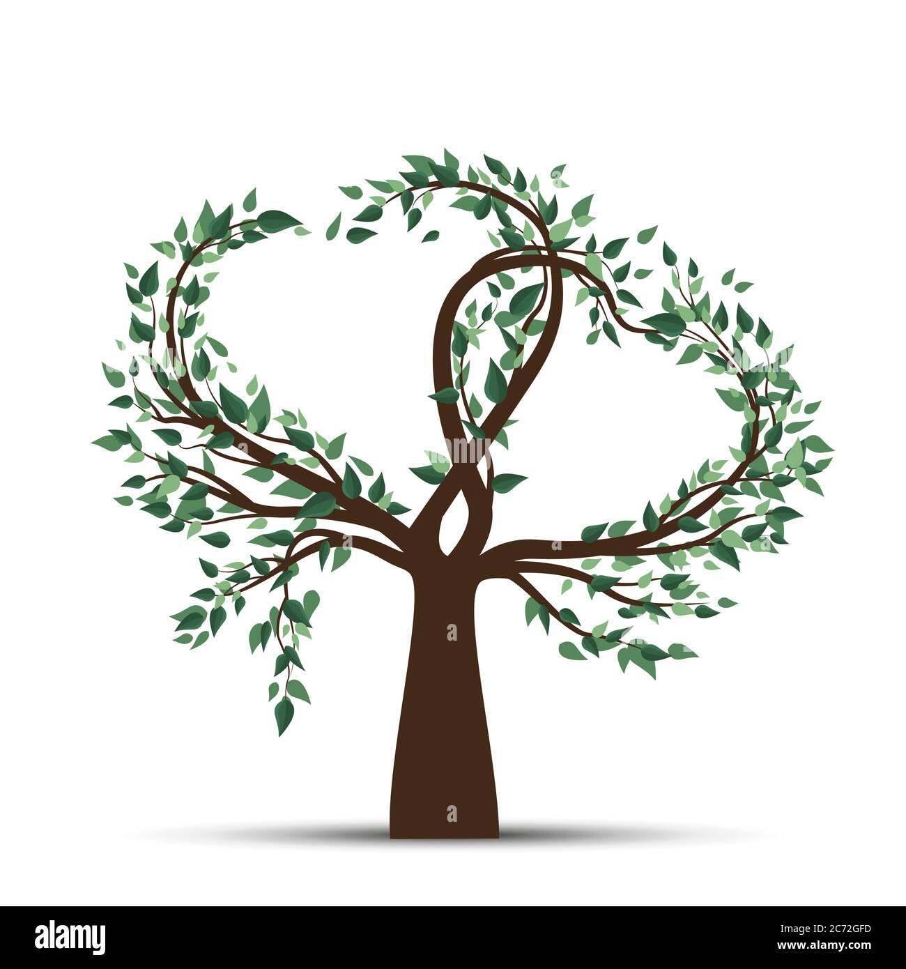 Heart Shaped Tree Drawing