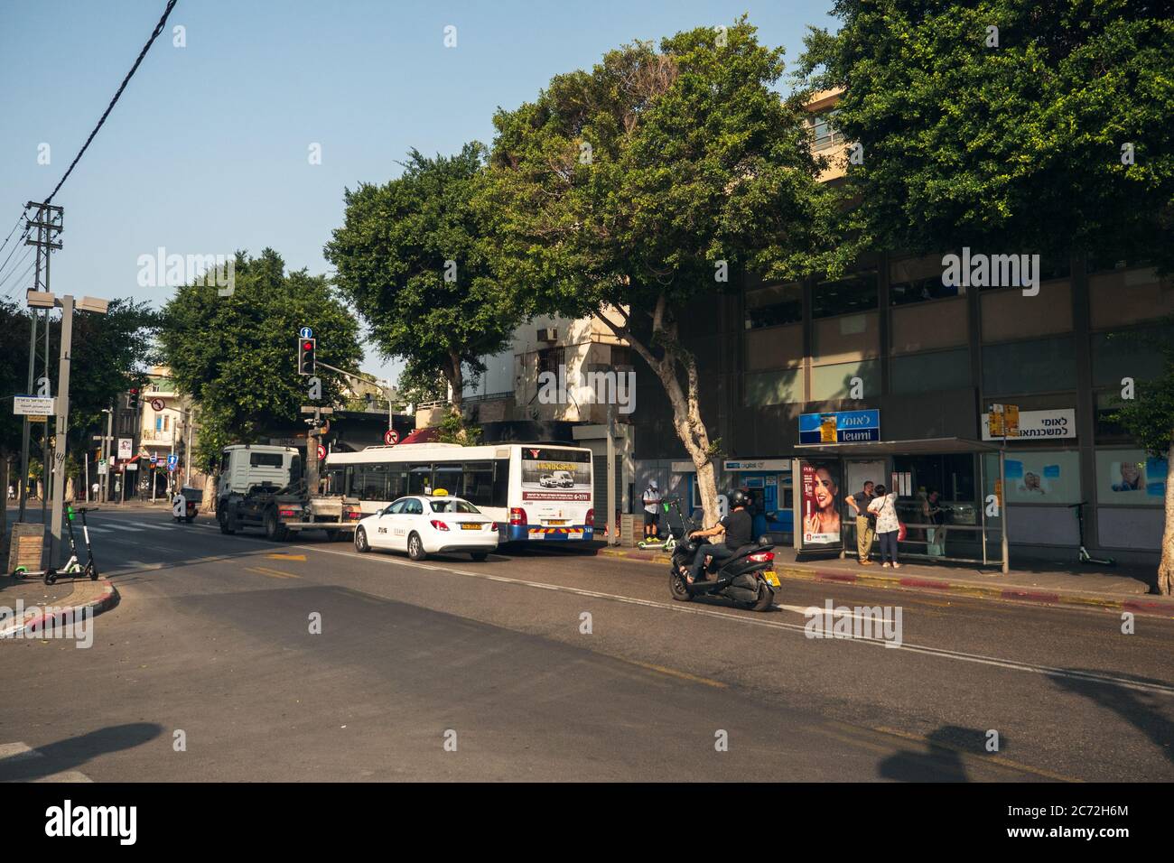 Traffic on the street, city of Tel Aviv Israel Stock Photo - Alamy