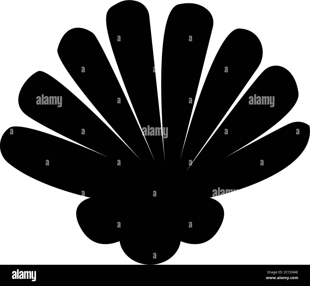 Scallop Seashell, Shellfish, Pearl Shell. Flat Vector Icon illustration ...