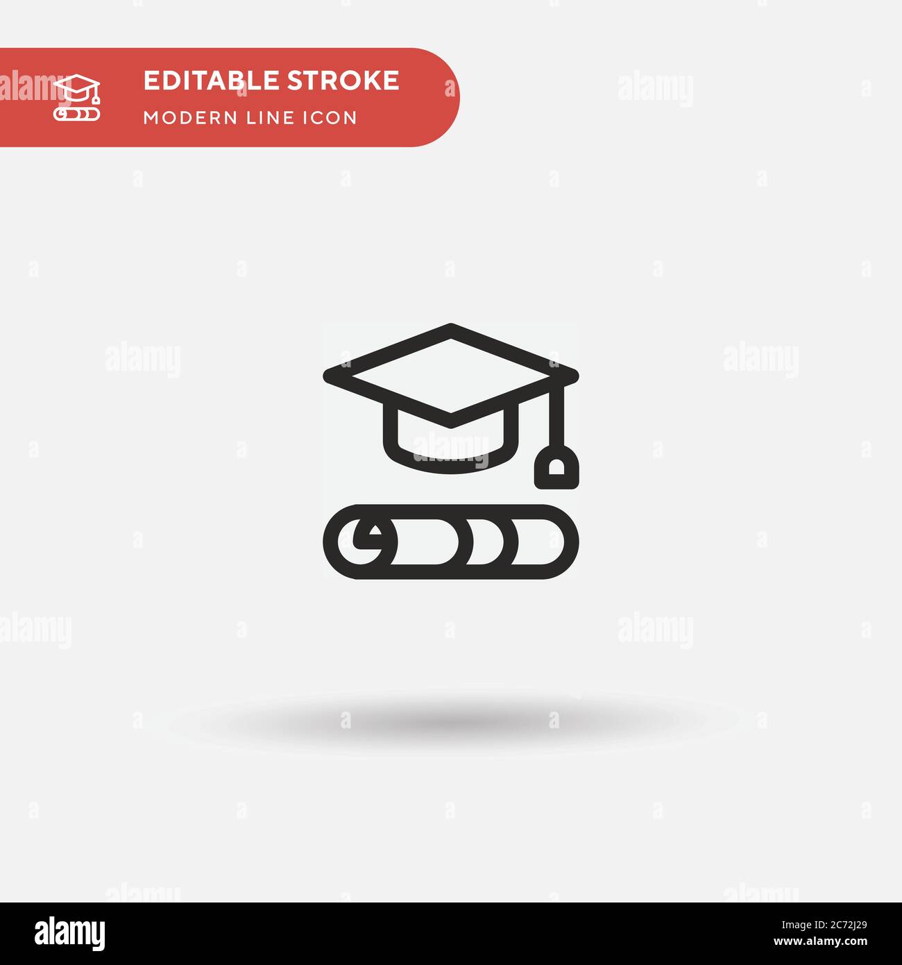 Diploma Simple vector icon. Illustration symbol design template for web ...