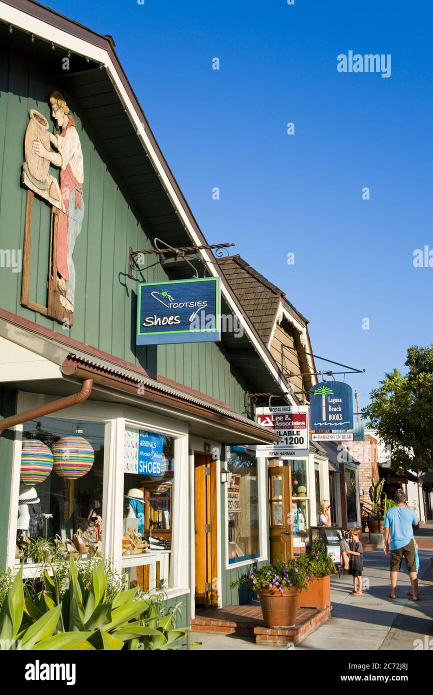 Stores on Pacific Coast Highway,Laguna Beach,Orange County,California ...