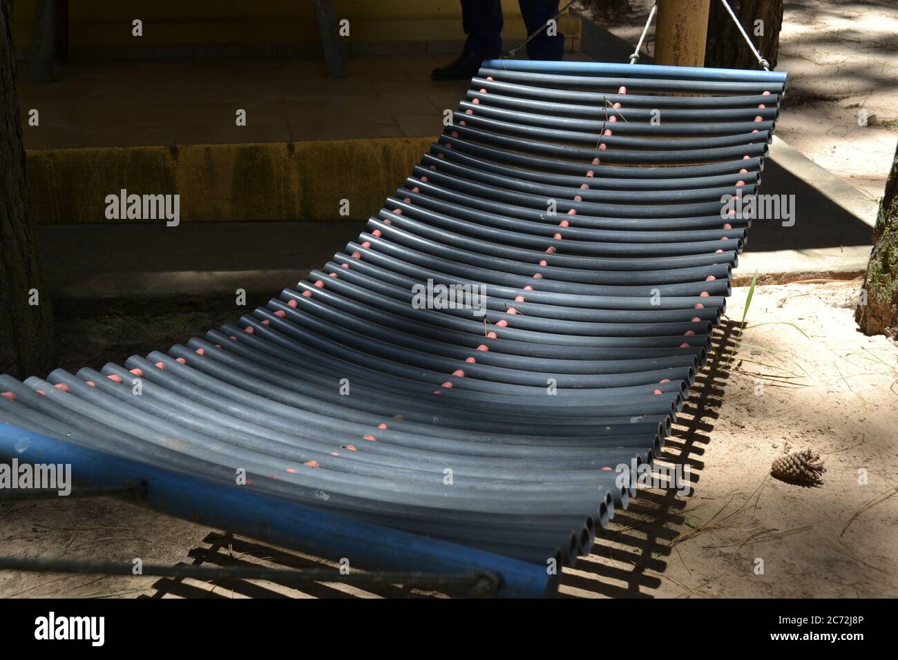 Hammock for resting, handcrafted, handcrafted, with PVC rope and pipes ...
