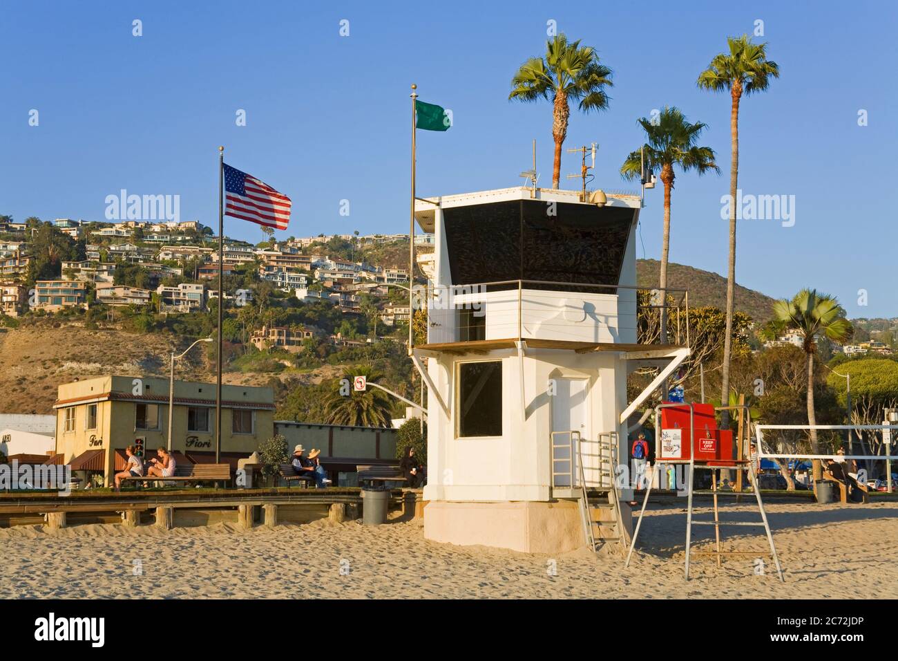 Lifeguard tower on Laguna Beach,Orange County,California,USA Stock ...
