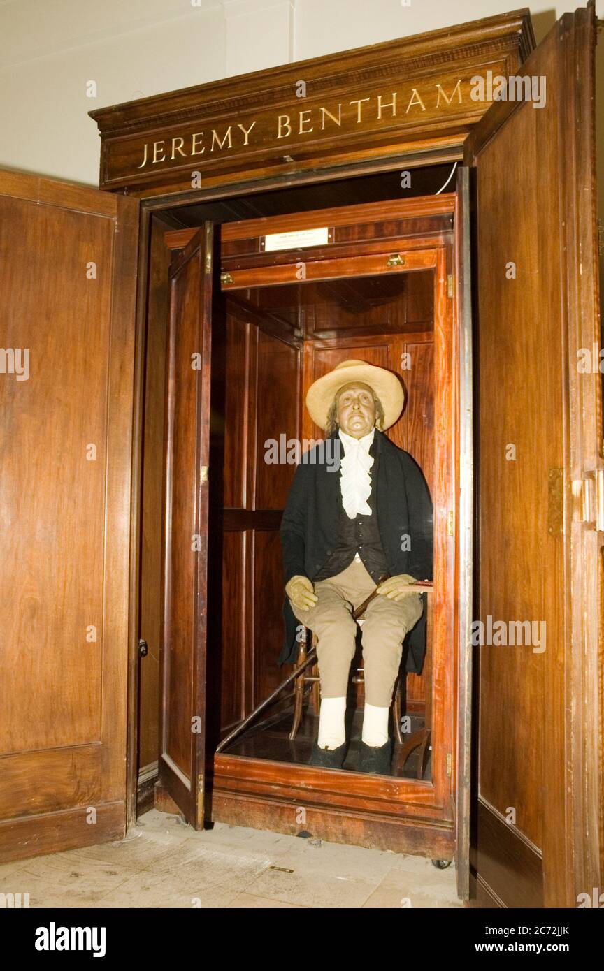 Jeremy Bentham - auto-icon, on display at the University College London ...