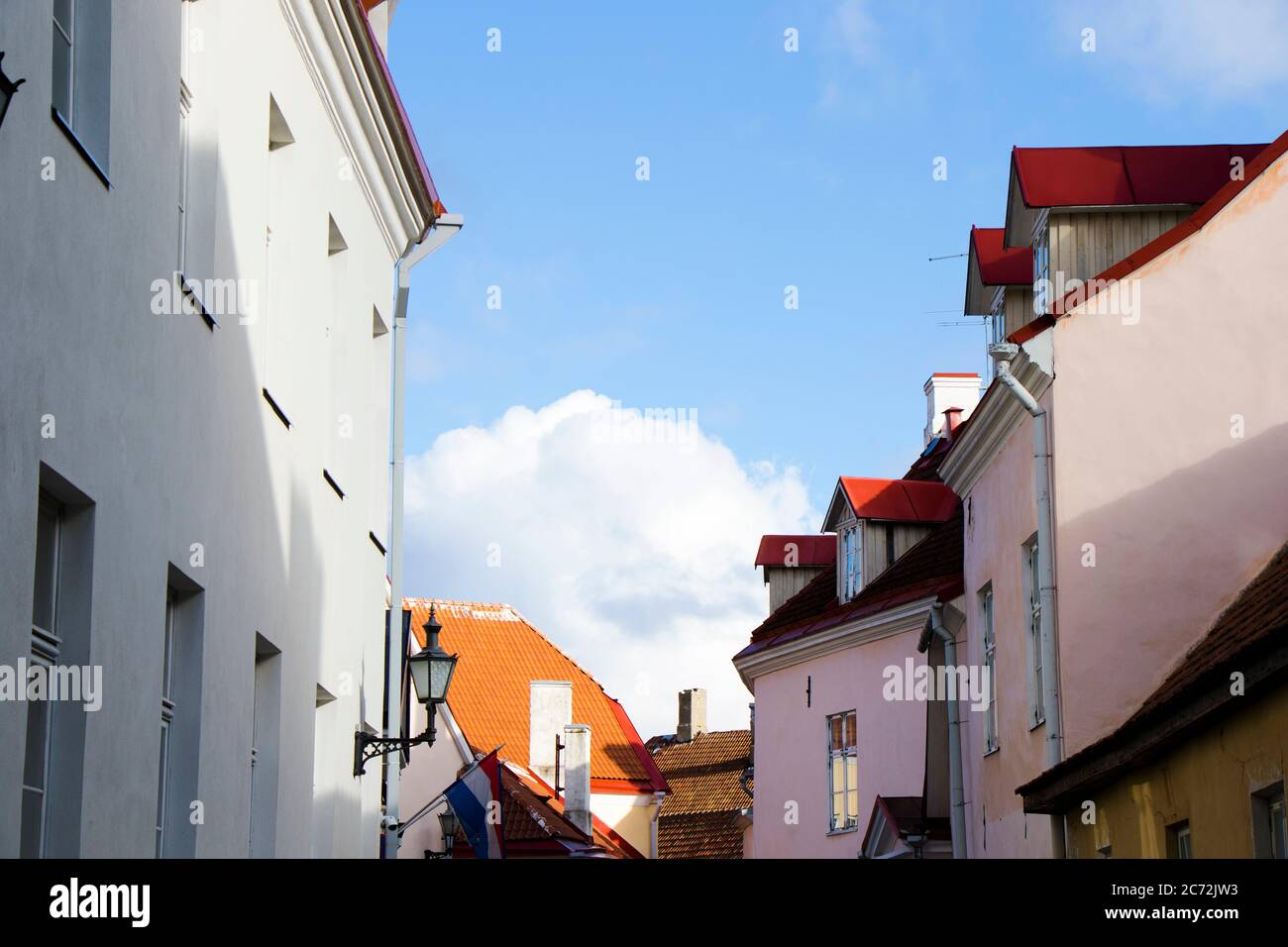 TALLINN, ESTONIA - OCTOBER 20,2017 - Building in the old town, famous ...
