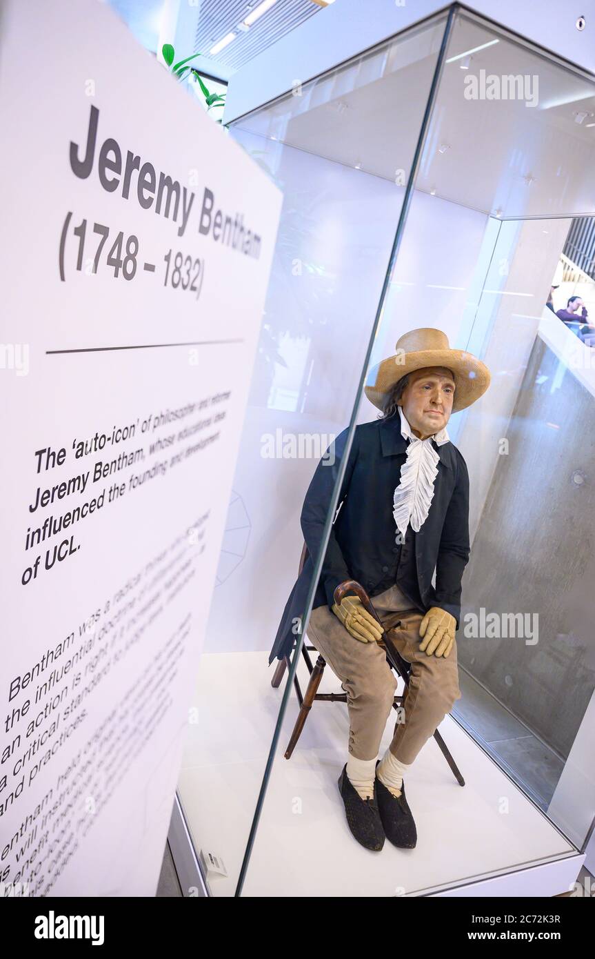 Jeremy Bentham - auto-icon, on display in the Student Centre ...