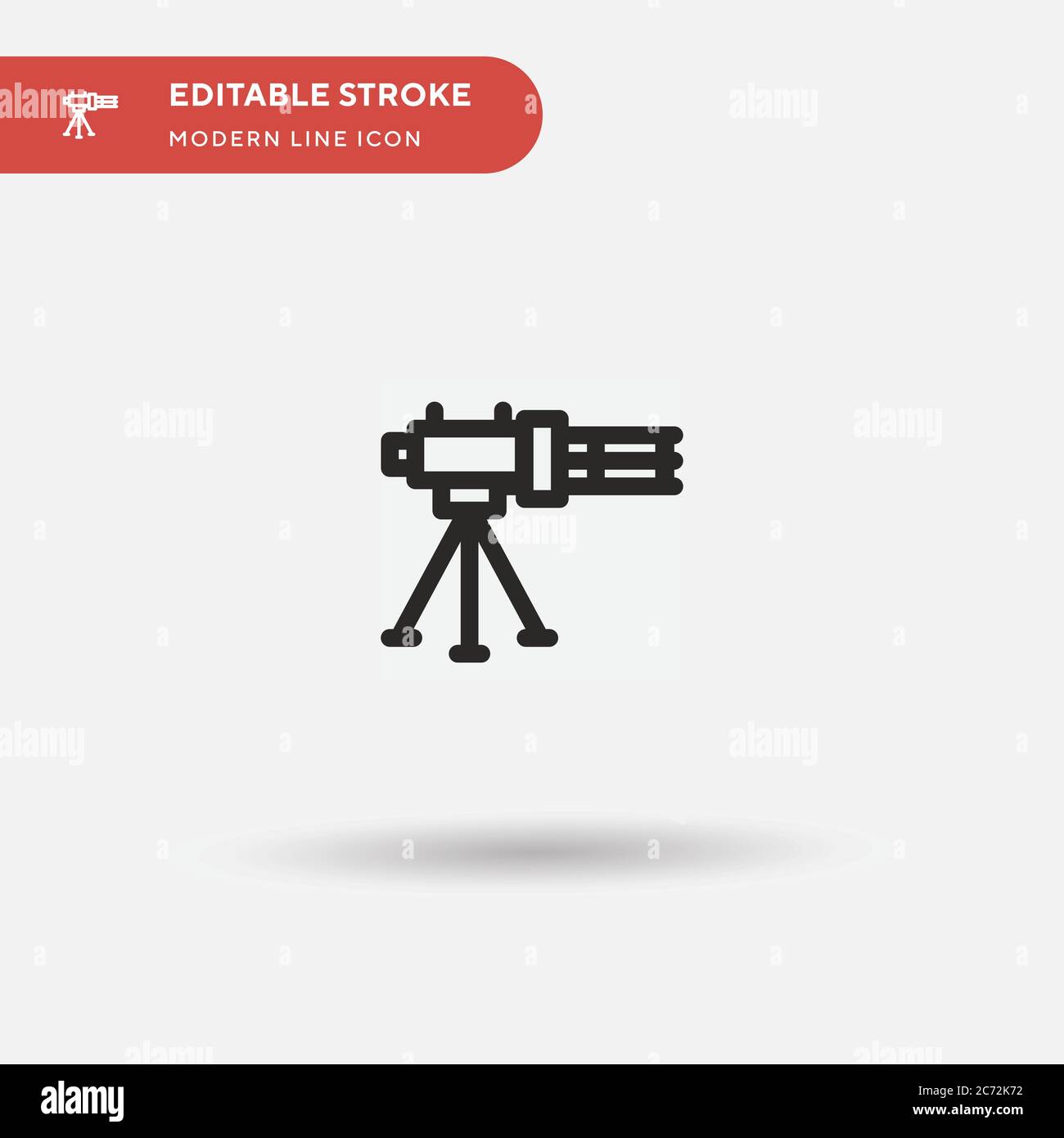 Machine Gun Simple vector icon. Illustration symbol design template for ...