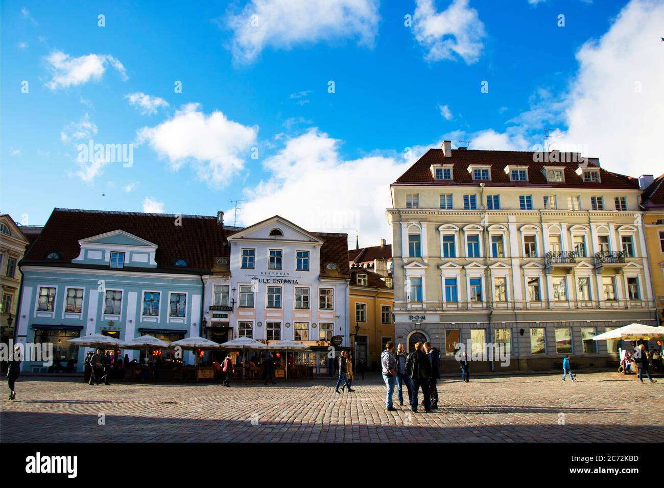 TALLINN, ESTONIA - OCTOBER 20,2017 - Building in the old town, famous ...