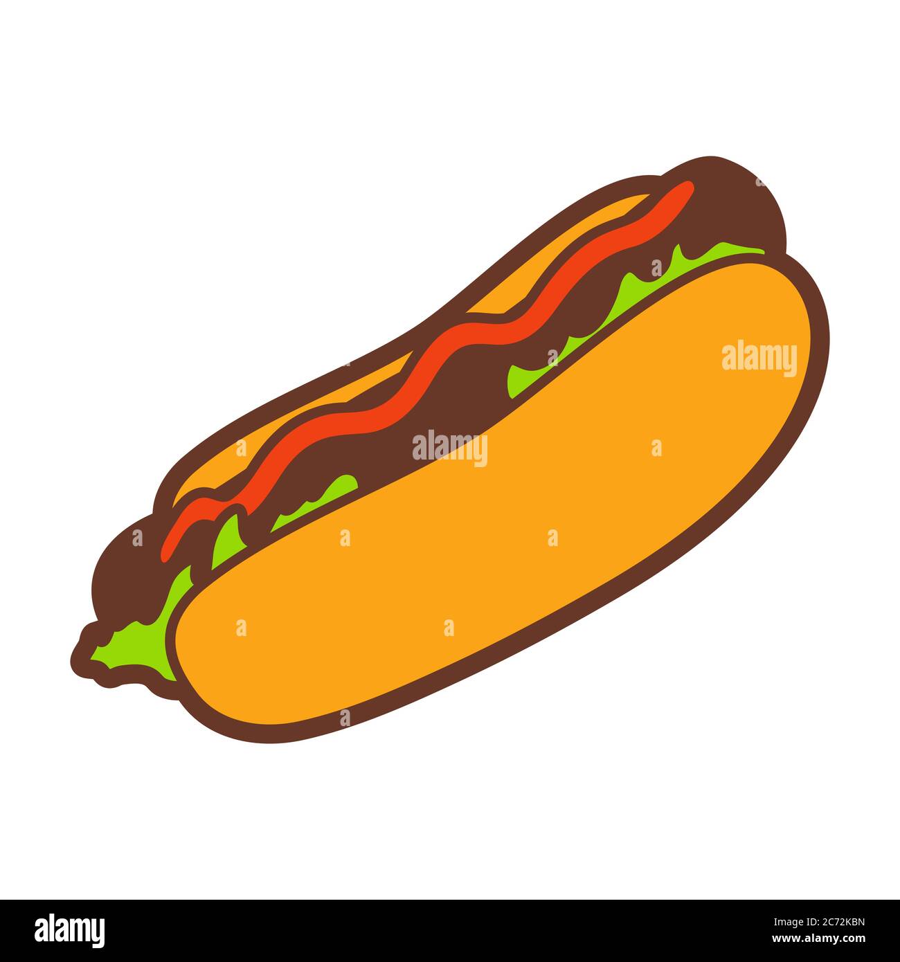 Hot dog sausage salad Stock Vector Images - Alamy