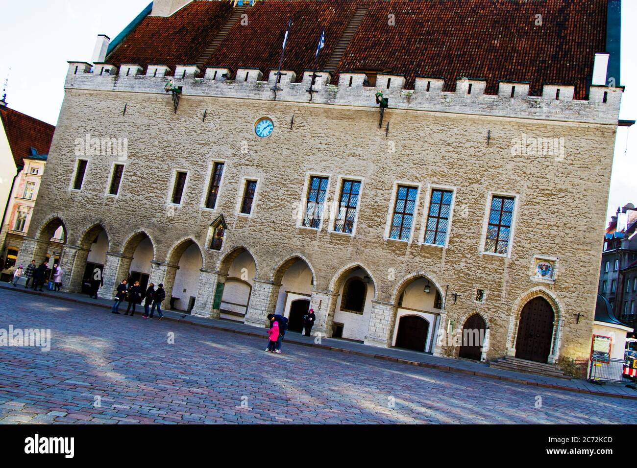 TALLINN, ESTONIA - OCTOBER 20,2017 - Building in the old town, famous ...