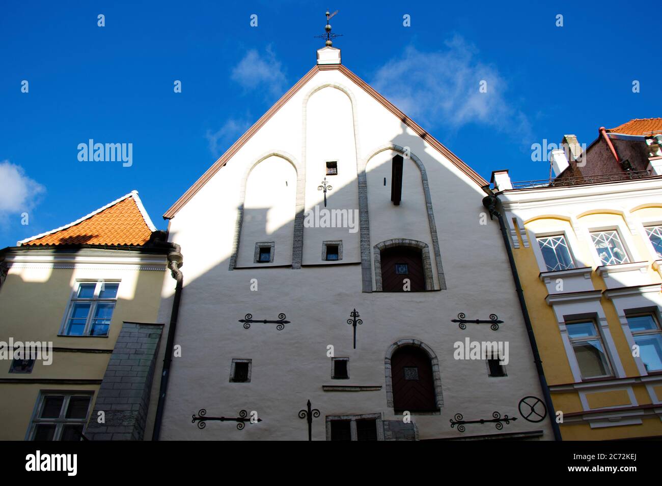 TALLINN, ESTONIA - OCTOBER 20,2017 - Building in the old town, famous ...