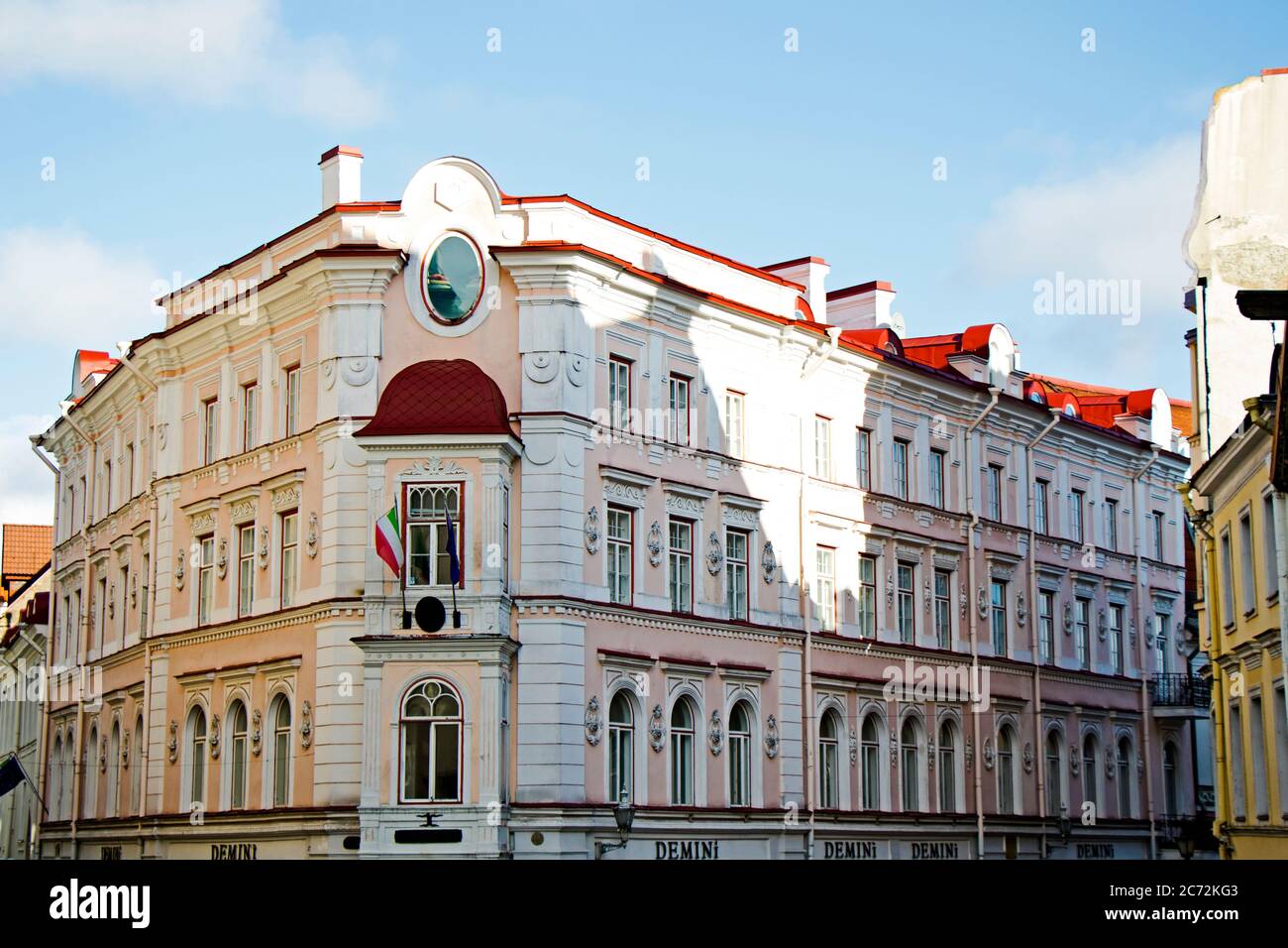 TALLINN, ESTONIA - OCTOBER 20,2017 - Building in the old town, famous ...