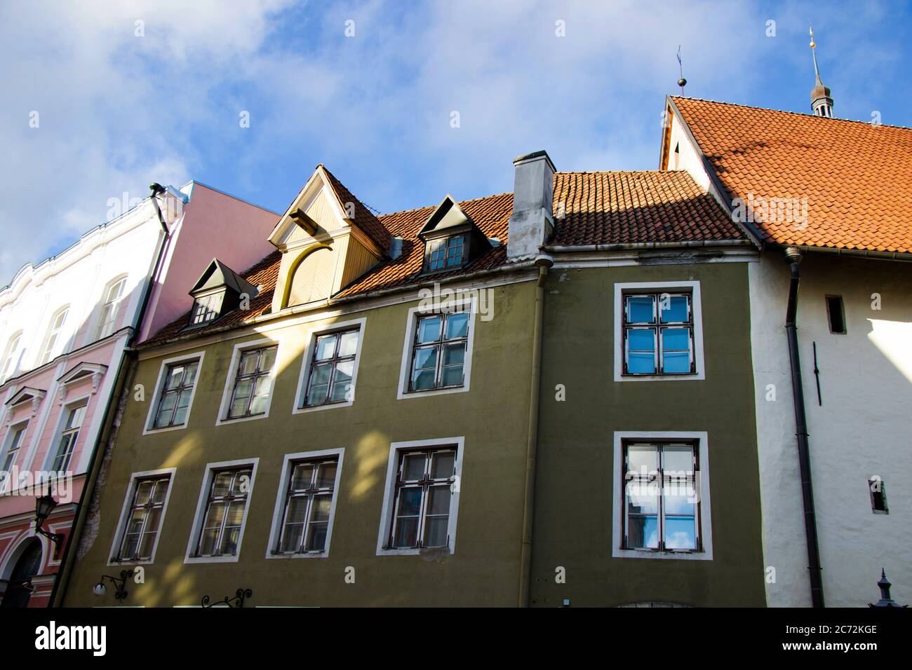 TALLINN, ESTONIA - OCTOBER 20,2017 - Building in the old town, famous ...