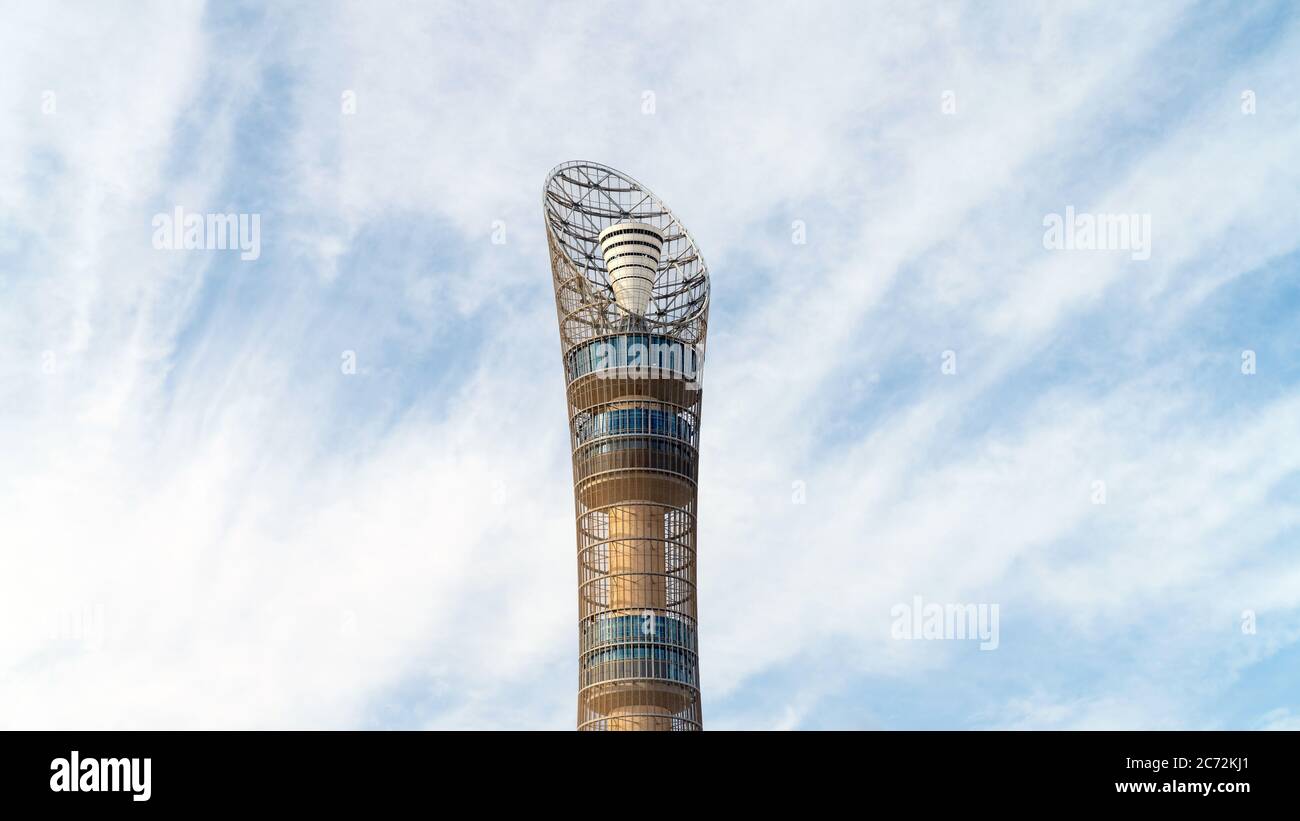 Doha, Qatar - February 2019: Aspire Tower, nicknamed Torch Doha ...
