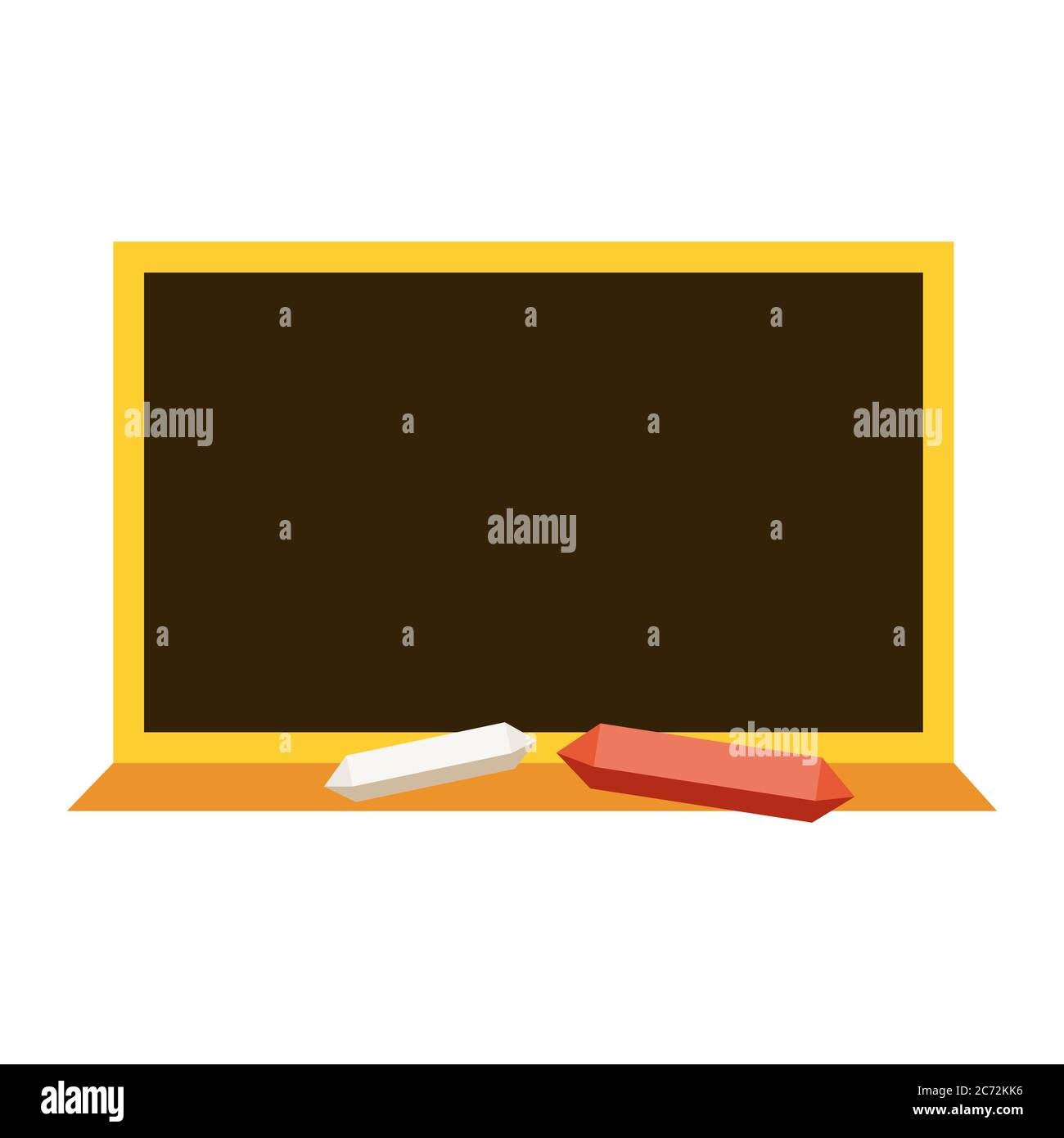 Chalk blackboard school stationery Stock Vector Images - Alamy