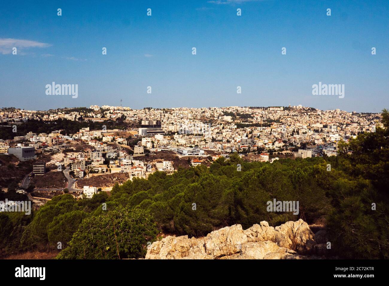 View at the city, city of Nazareth Israel Stock Photo - Alamy