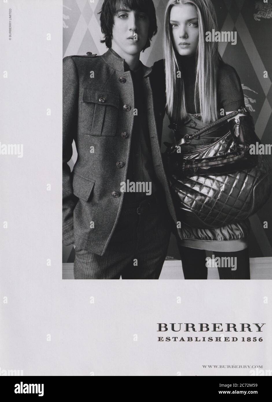 poster advertising Burberry fashion house in paper magazine from 2007 ...