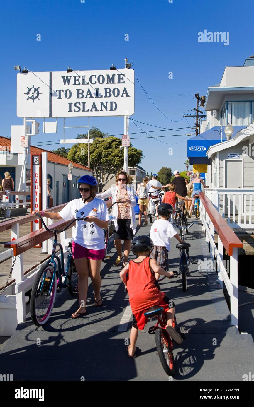 Auto Ferry on Balboa Island, City of Newport Beach,Orange County ...