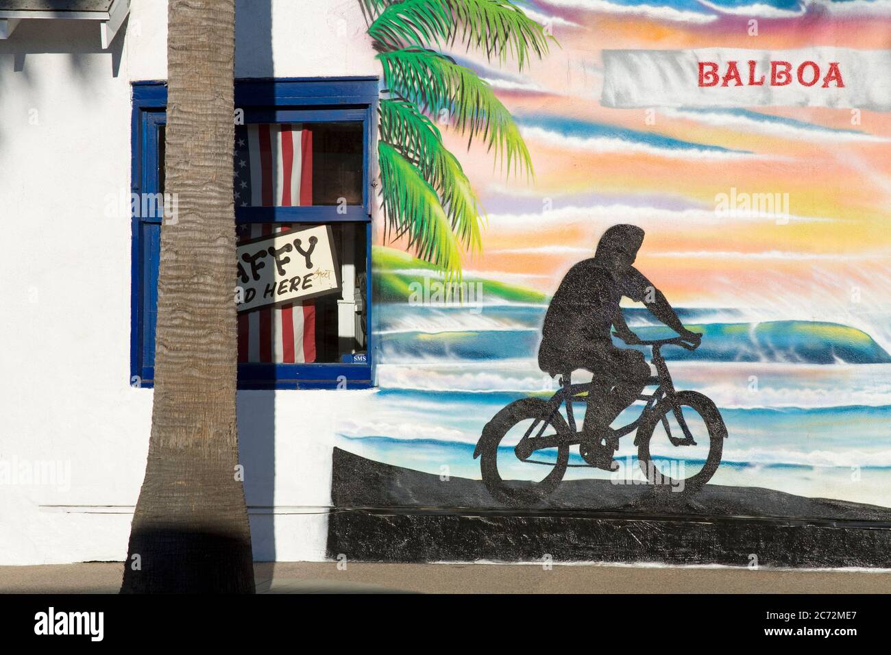 Mural in Balboa Village, City of Newport Beach,Orange County ...