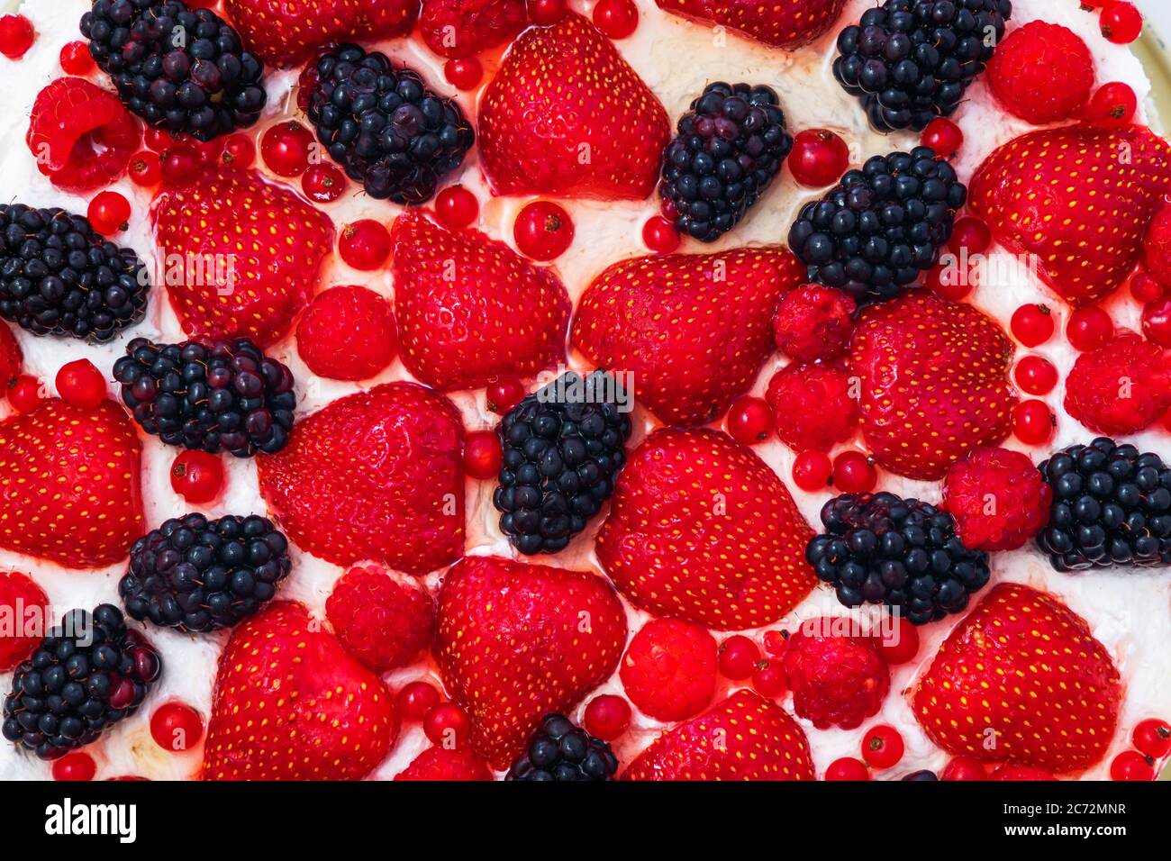 Berry mix with strawberry and raspberry Stock Photo - Alamy