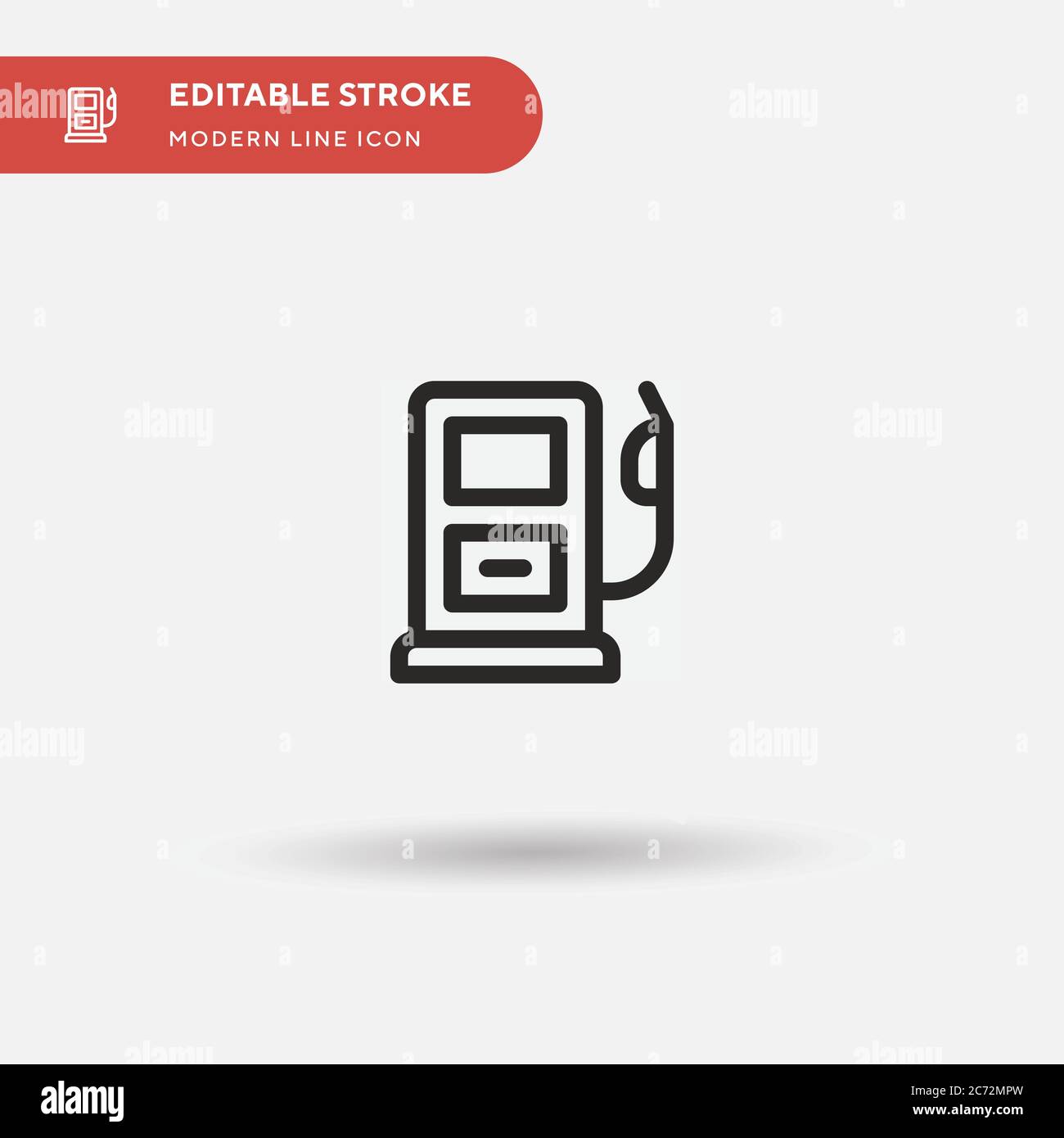 Gas Station Simple vector icon. Illustration symbol design template for ...