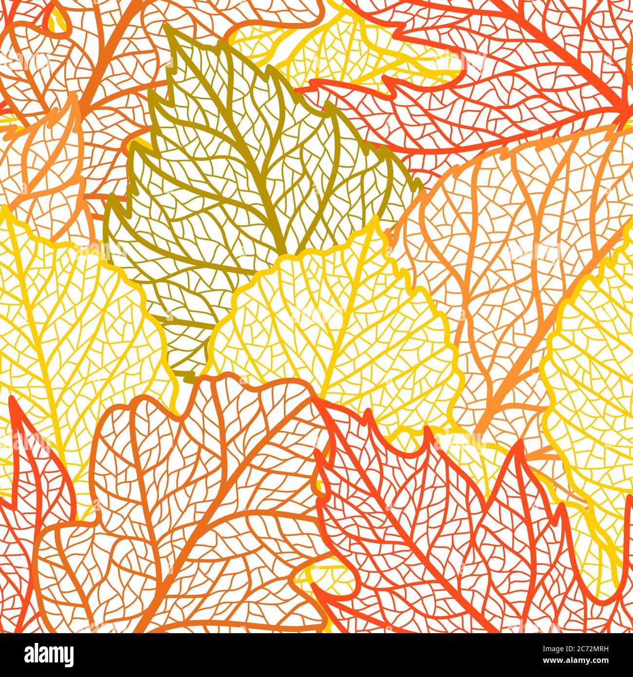 Seamless floral pattern with autumn foliage Stock Vector Image & Art ...