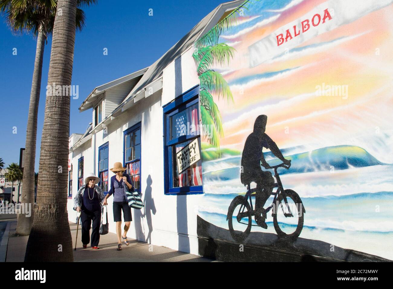Mural in Balboa Village, City of Newport Beach,Orange County ...