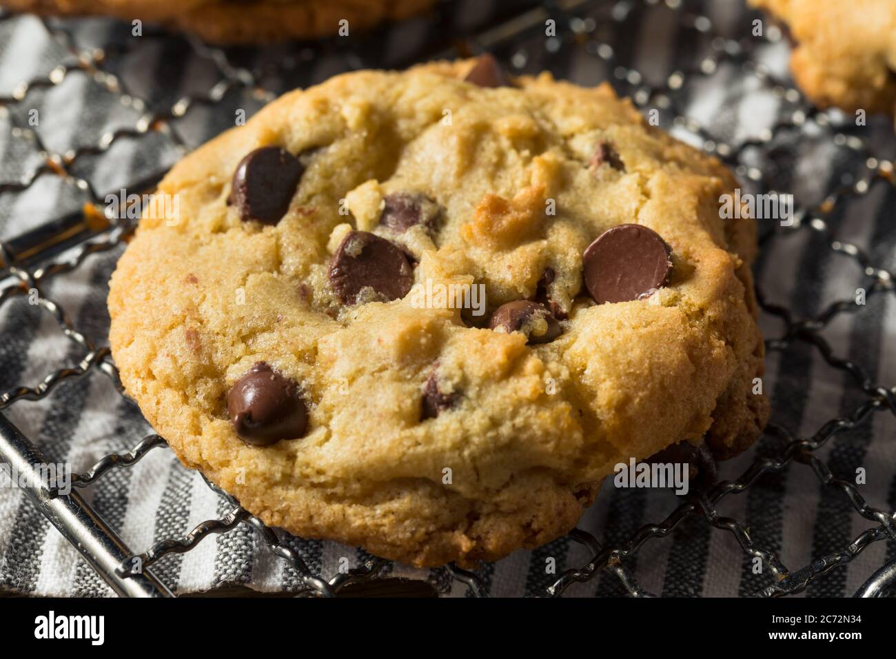 Homemade Warm Chocolate Chip Cookies Ready to Eat Stock Photo - Alamy