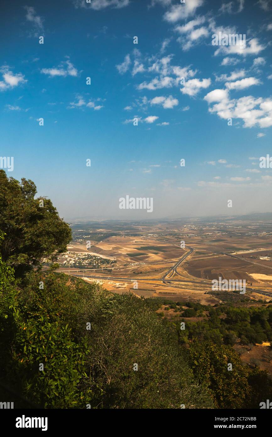 View at the beautiful landscape, Mount Carmel Israel Stock Photo - Alamy