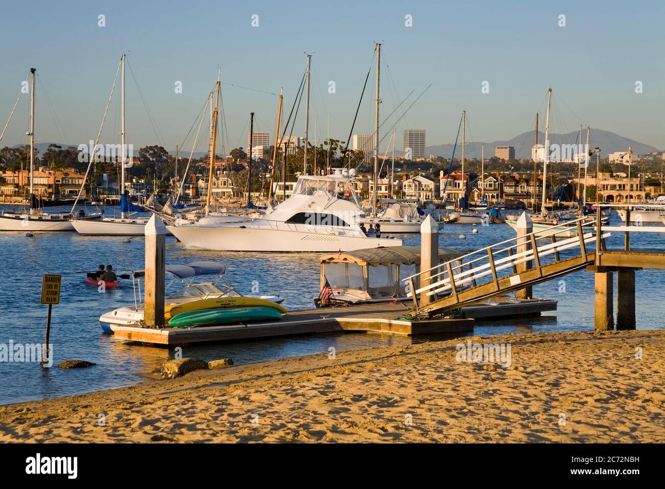 Boats in Newport Channel near Balboa, City of Newport Beach,Orange ...