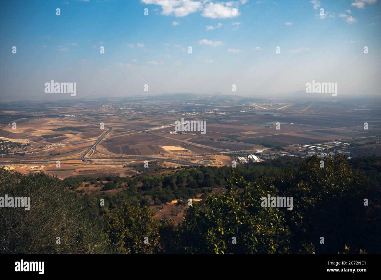 View at the beautiful landscape, Mount Carmel Israel Stock Photo - Alamy