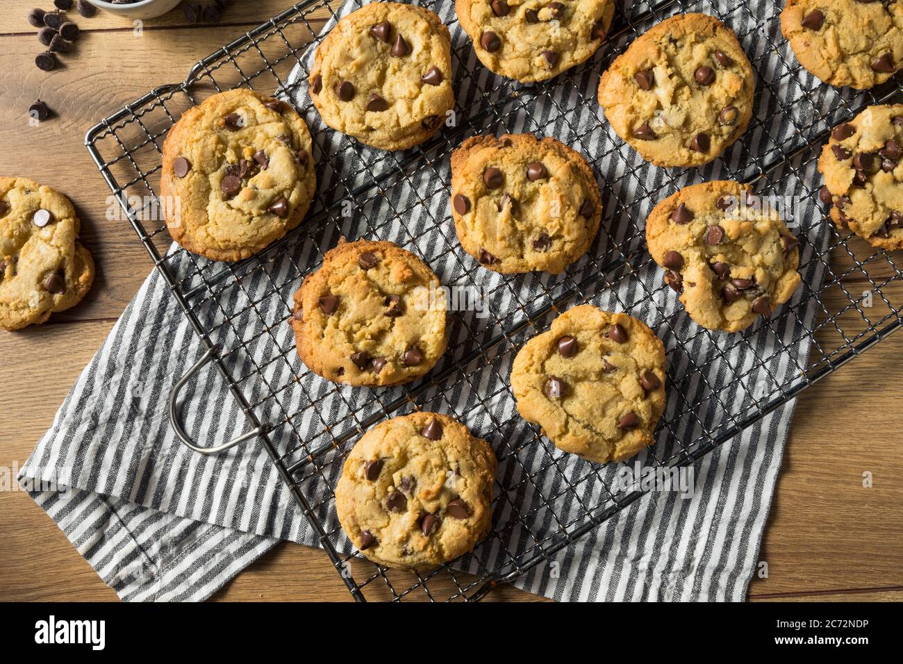 Homemade Warm Chocolate Chip Cookies Ready to Eat Stock Photo - Alamy