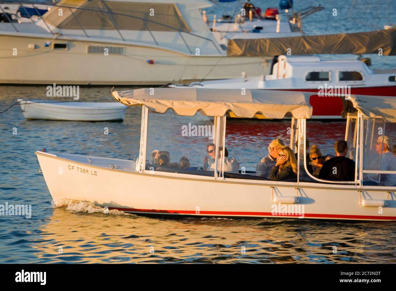 Water taxi in Newport Channel near Balboa, City of Newport Beach,Orange ...