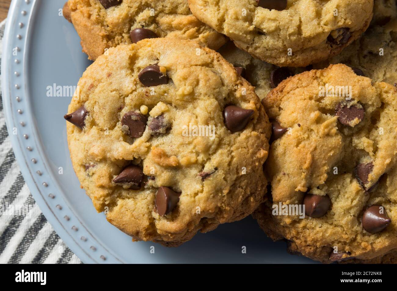 Homemade Warm Chocolate Chip Cookies Ready to Eat Stock Photo - Alamy